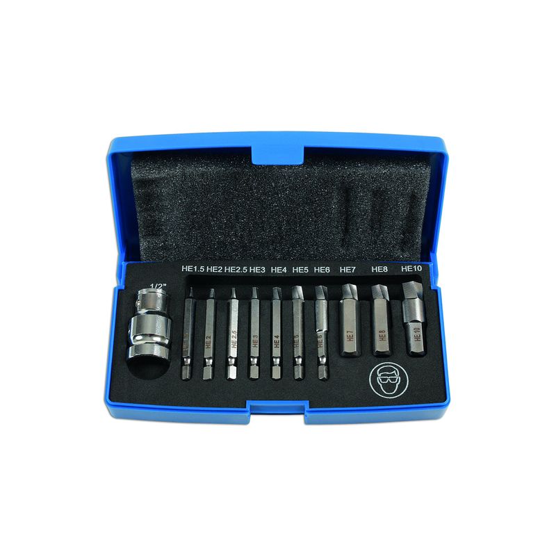 Laser 6845 Damaged Cap Head Bolt/Screw Extractor Set 11pc - Online ...