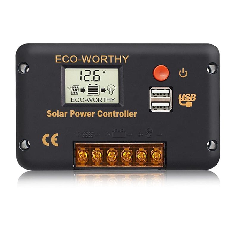 ECO-WORTHY Solar Charge Controller 30A 12V/24V Auto Switch Battery ...