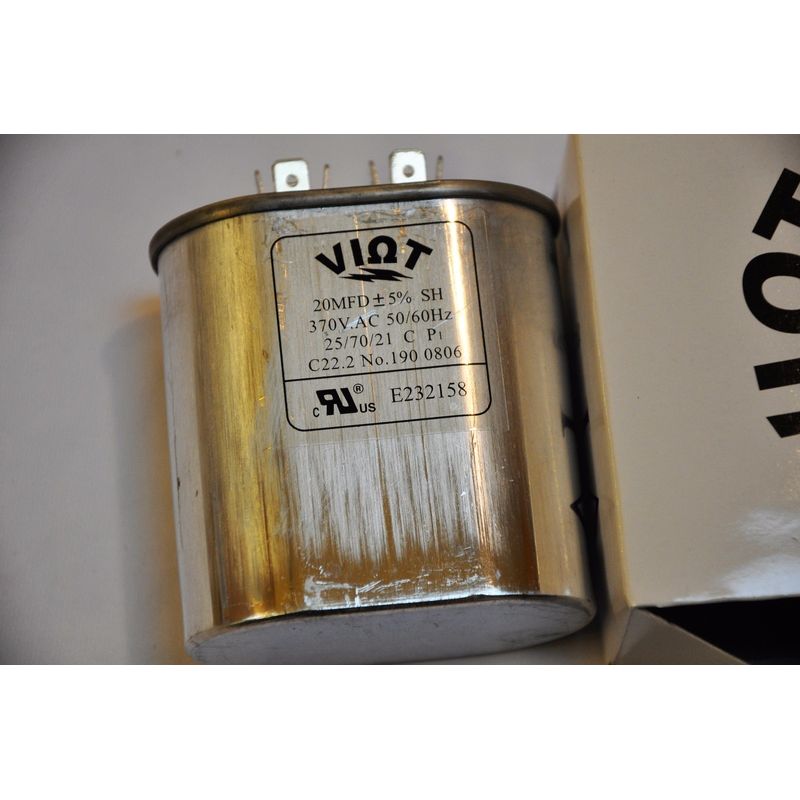 Compressor Blower Fan Motor Start Run Capacitor Replacement 20uFD 370V ...