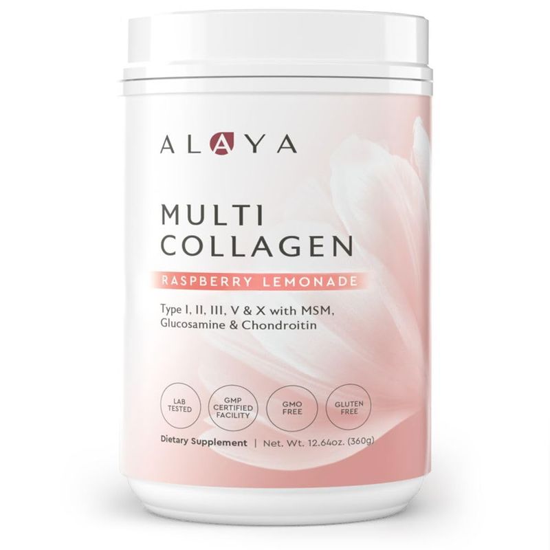 Alaya Multi Collagen Powder - Type I, II, III, V, X Hydrolyzed Collagen ...