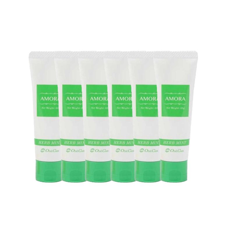 Oral Care Gingival Massage Gels, Amora, 6 Bottles (Herb Mint 1.8 oz (50 g) x 6 - EveryMarket