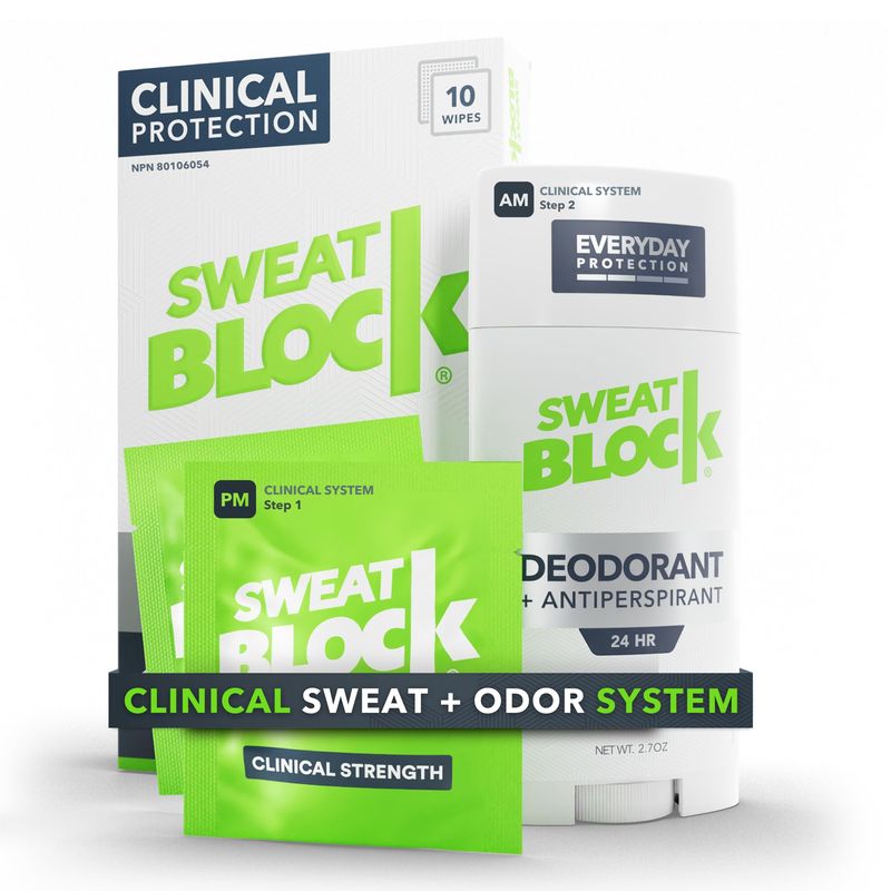 SweatBlock Antiperspirant Deodorant Max Clinical System for Men & Women ...