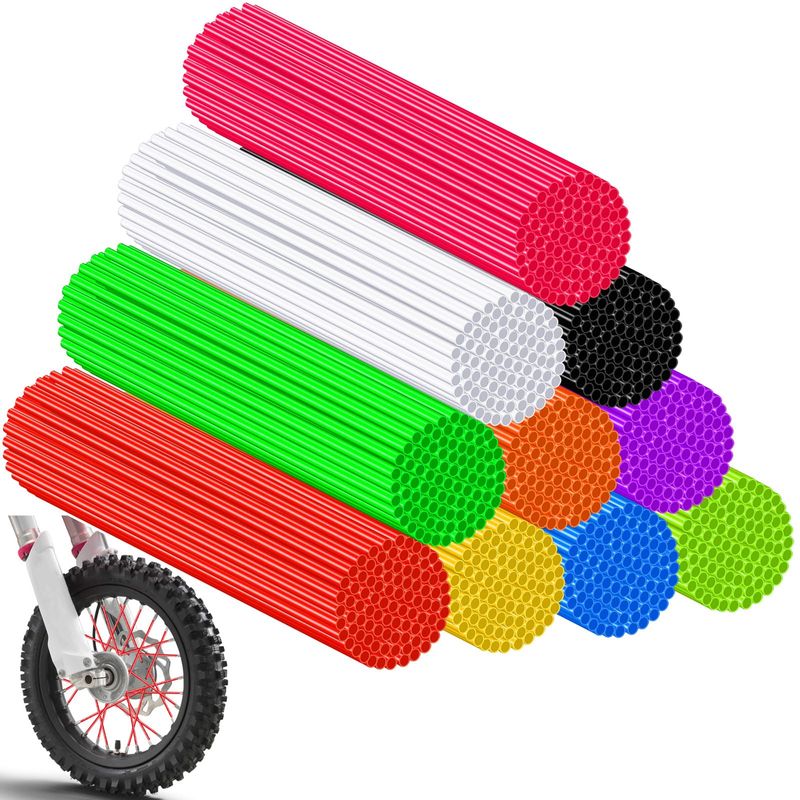 GCTWFYK 160 Pcs Bike Spoke Skins, 10 Mixed Colors Bicycle Spoke Covers ...