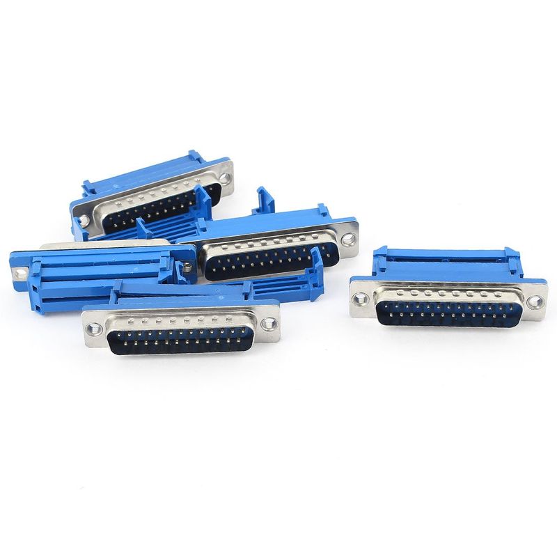 sourcing map 5Pcs Parallel Port DB25 IDC Connector Male Flat Cable ...