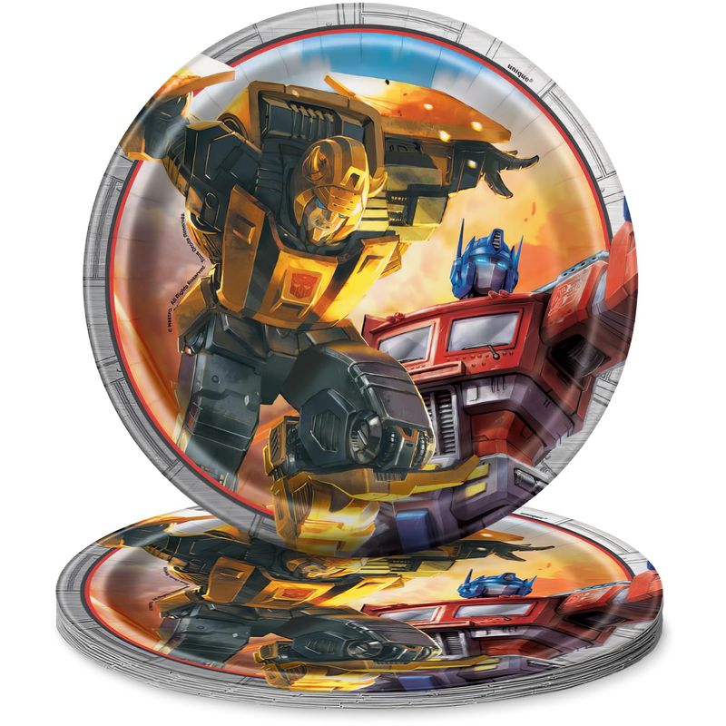 Round Dessert Paper Plates - 7", Transformers, 8 Pcs - Online ...