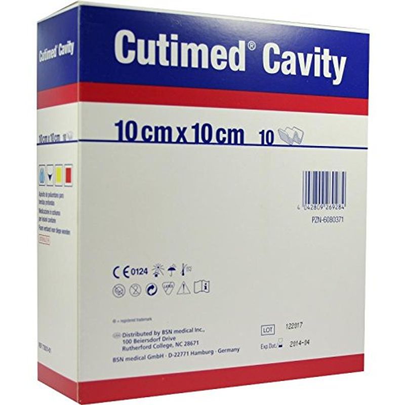 Cutimed Cavity Foam Verb. 10x10 cm Non Stick 10 Compresses - EveryMarket