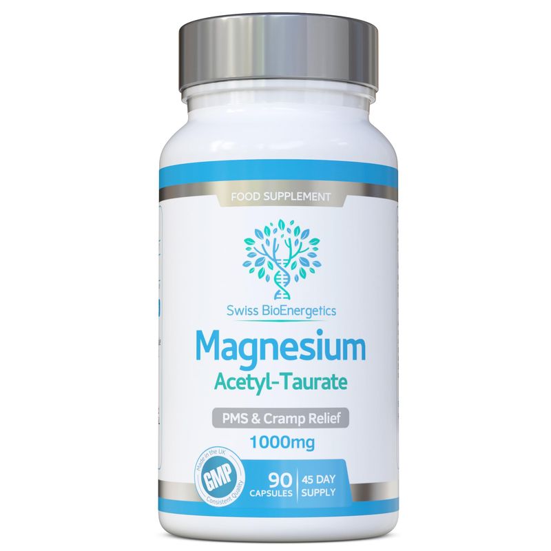 Magnesium Acetyl Taurate 1000mg Daily Dose – 45 Day Supply - Easily ...
