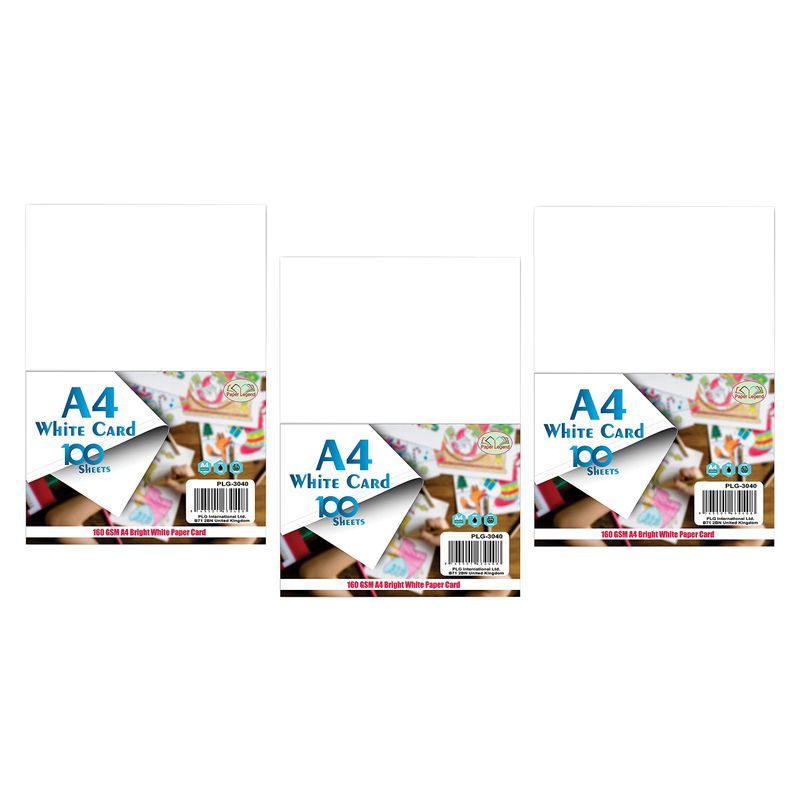 (300 Sheets) - A4 White Cards 160gsm/100% Recycled Printer Paper ...