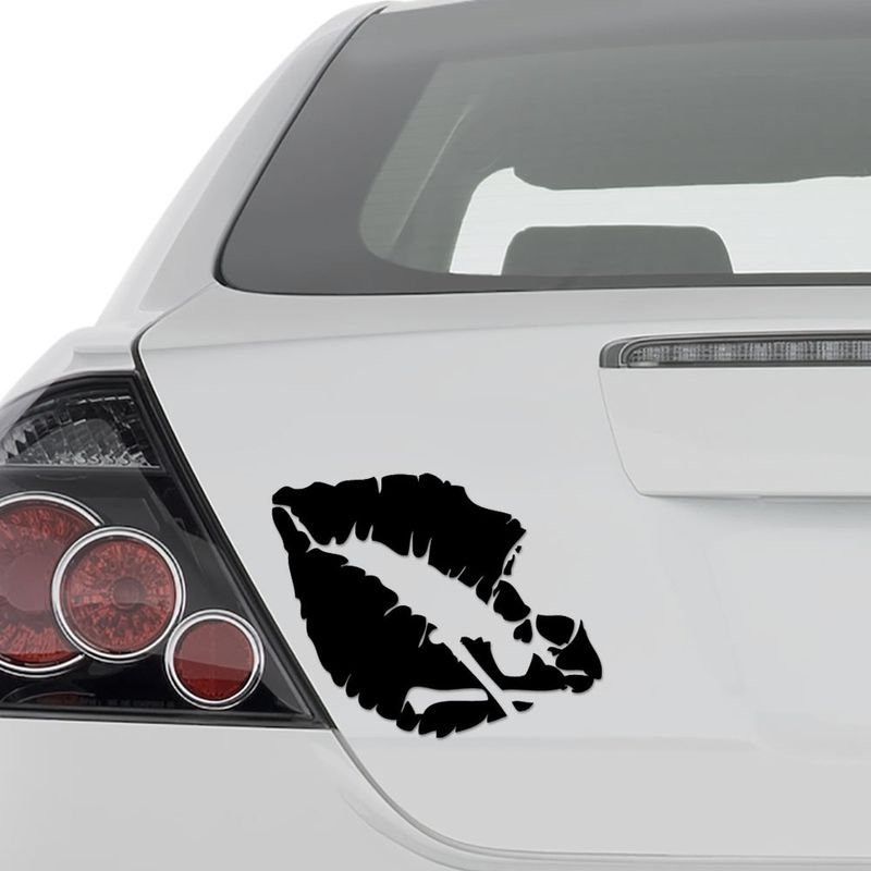 Kiss of Death Skull Sexy Lips for Car Truck Motorcycle Windows Bumper ...
