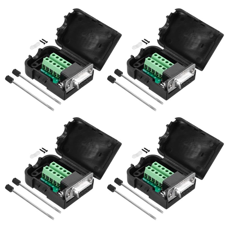 sourcing map D-sub DB9 Breakout Board Connector with Case 9 Pin 2 Row ...