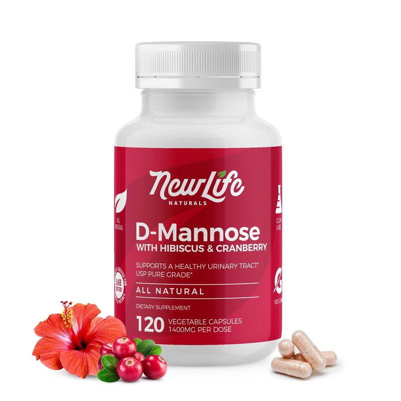 NewLife Naturals D-Mannose Capsules | w/Cranberry and Hibiscus Extracts ...