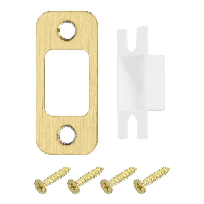 uxcell Set of 4 Door Strike Plates 57mm x 25.5mm Stainless Steel Latch ...