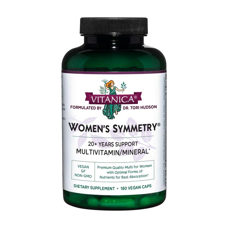 Vitanica, Women's Symmetry, High Potency Daily Multivitamin, Vegan, 180 ...