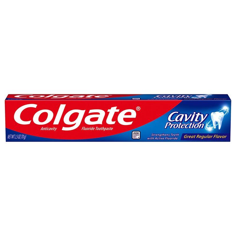 Colgate Cavity Protection Toothpaste with Fluoride, Minty Great Regular ...