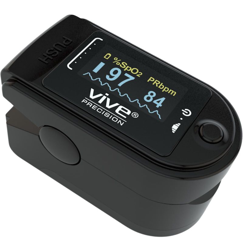 Vive Precision Pulse Oximeter - Oxygen Monitor Fingertip, Heart Rate ...