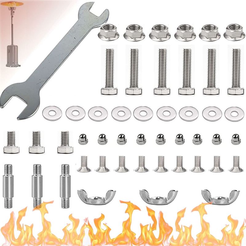 Patio Heater Replacement Hardware -Bolt & Nut Set Propane Patio Outdoor ...