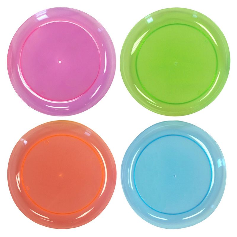Party Essentials Hard Plastic 9-Inch Round Party/Luncheon Plates ...
