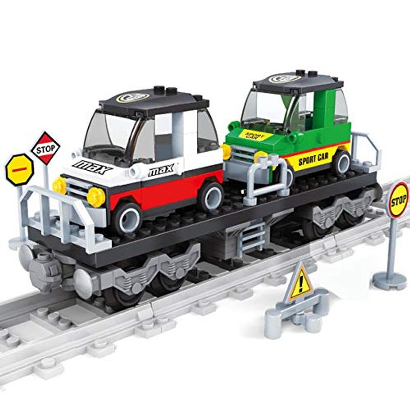 General Jim's Car Transport Train Cars 186 Piece Modular Building Block ...