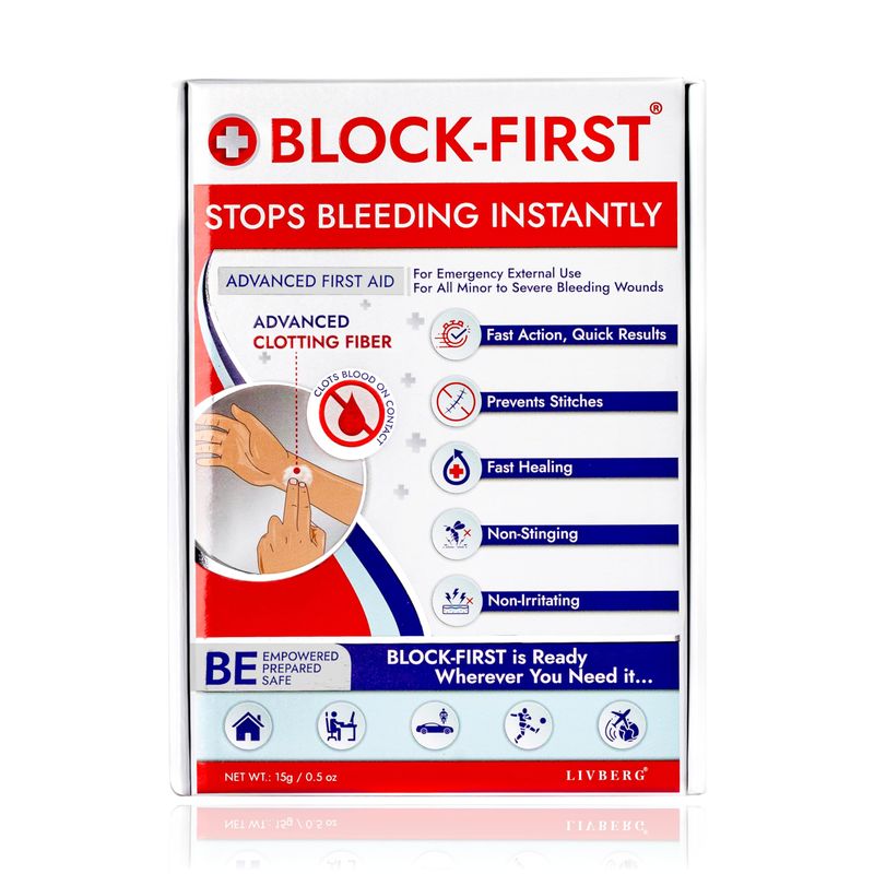 BLOCK-FIRST Stops Bleeding Instantly Without Stitches, Advanced ...