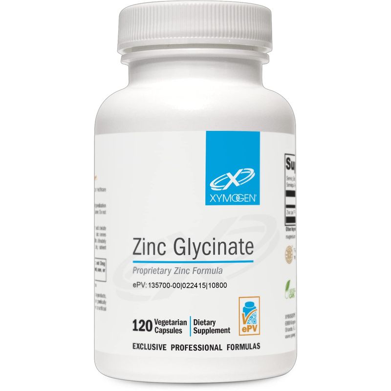 XYMOGEN Zinc Glycinate - 20mg Chelated Zinc Supplement - Zinc ...