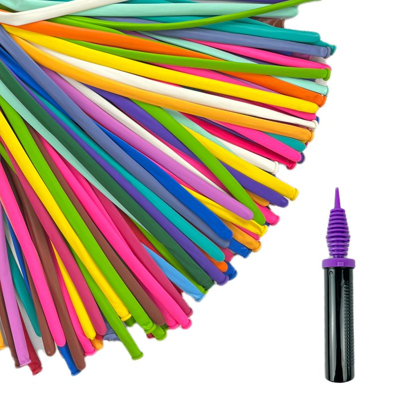 HXDISWSM 200Pcs Long Balloons Kit with Pump 260Q Twisting Animal Magic ...