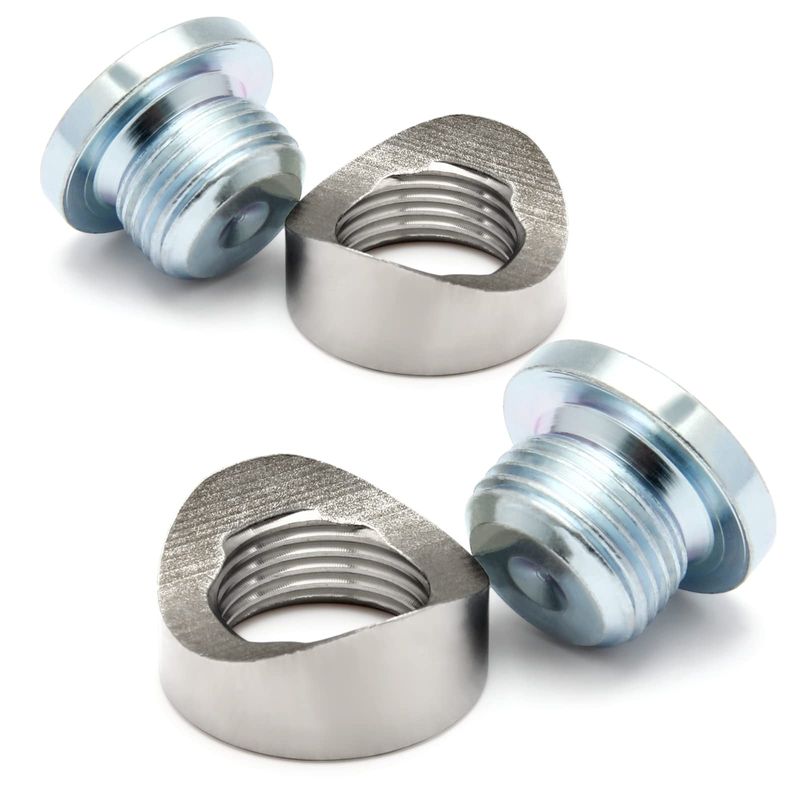 Ledaut M18X1.5 Bung and Plug Notched Style Bung and Plug (2 Bungs/ 2 ...