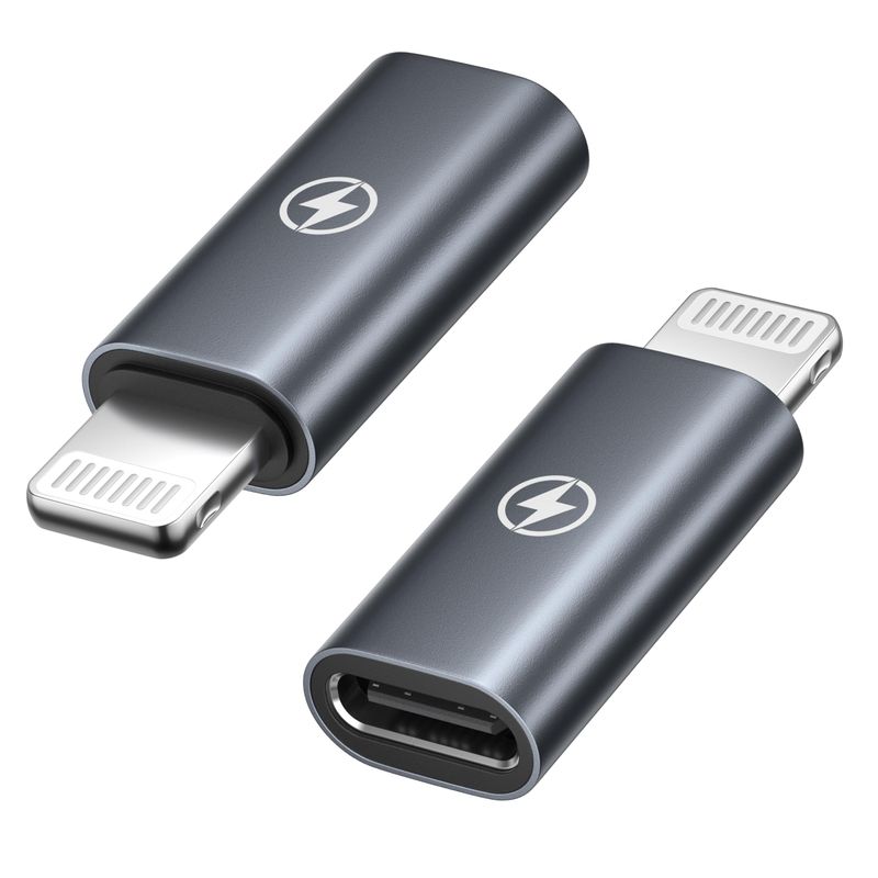 USB C to Lightning Adapter (2Pack), USB C Female to Lightning Male Adapter Supports Fast ...