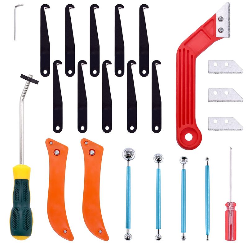 Wokape 23Pcs Grout Removal Caulking Tool Kit, Tile Grout Saw, Hook ...
