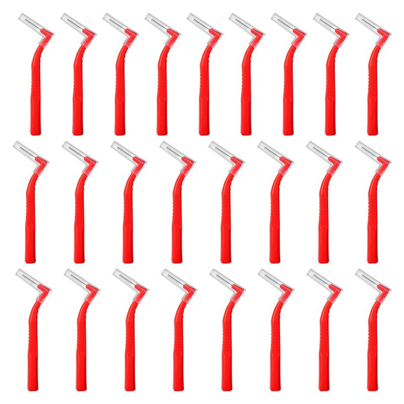 Brace Brushes,25PCS Braces Brush,Interdental Brushes Red for Between ...