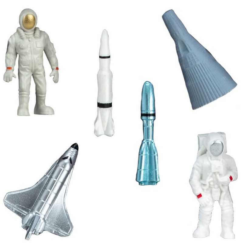 Space Figures Astronauts and Rocket Ships 14 PCS (2 Inch Size Figures ...
