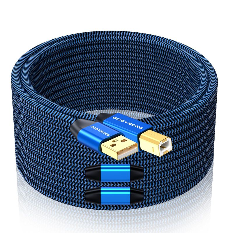 GOSYSONG Printer Cable 60ft, Active USB 2.0 Printer Cable, Type A to ...