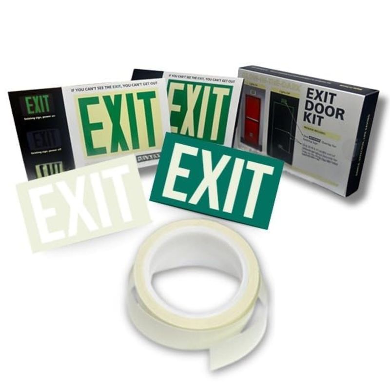 Glow Exit Door Retrofit Kit, Emergency Exit Safety, Peel and Stick ...