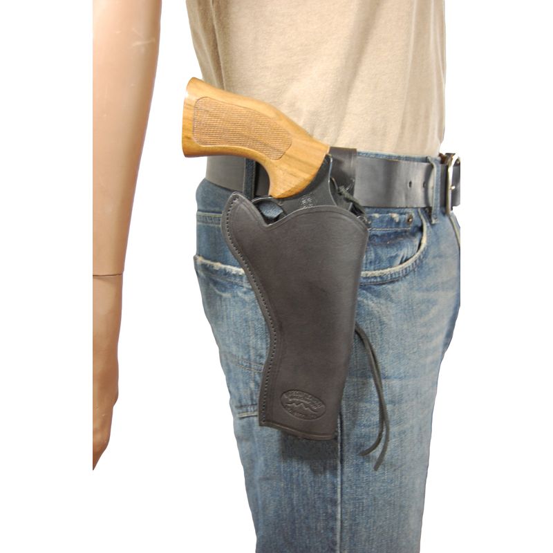 New Barsony Black Leather 49-er Style Gun Holster for COLT Python Right ...