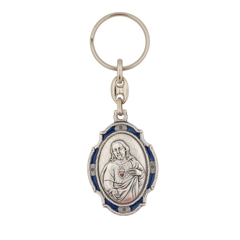 Our Lady of Fatima Catholic Key Chain - Includes Sacred Heart of Jesus ...