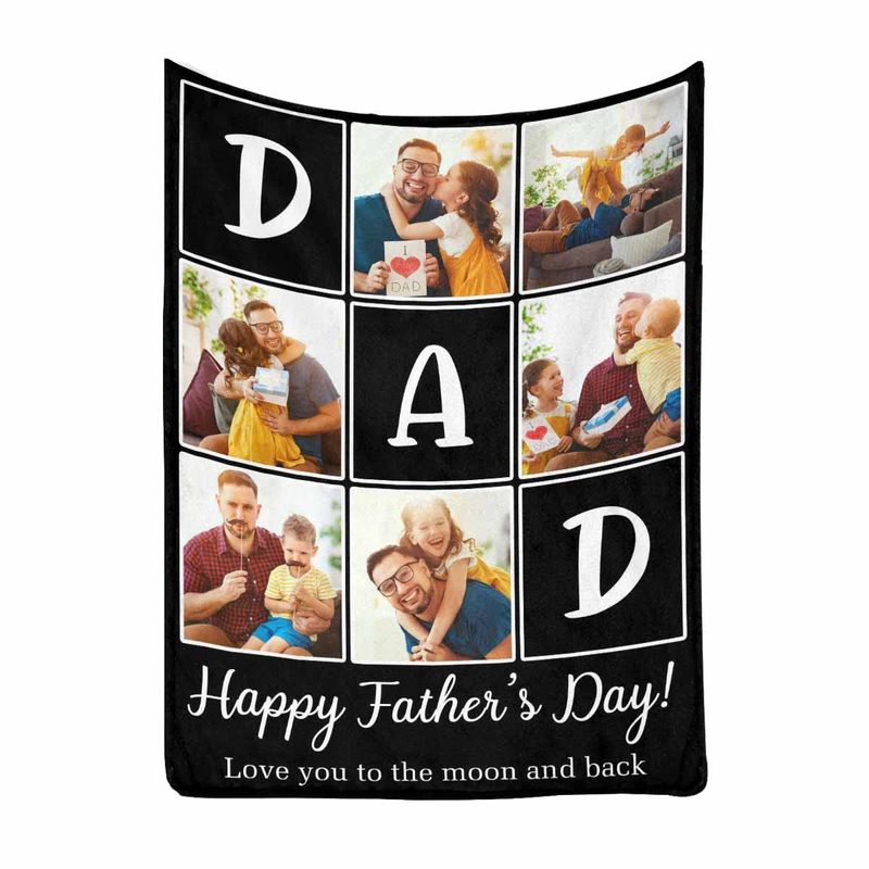 Personalized to My Dad Blanket from Kids, Custom Dad Happy Father's Day ...