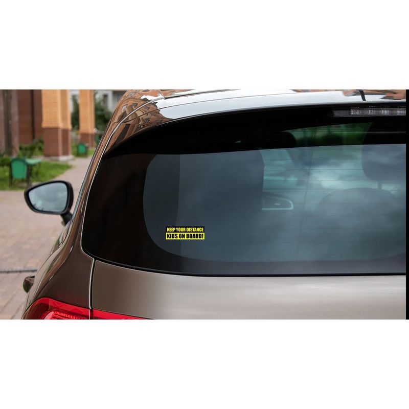 PrintSuperstar Keep Your Distance, Kids on Board Vehicle Warning Safety ...