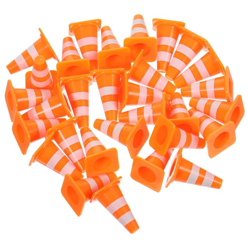 TOPPERFUN 60Pcs Mini Traffic Cones, 1in Mini Traffic Cones Roadblock ...