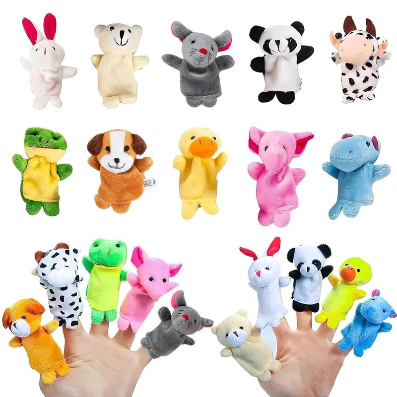 10 Pcs Finger Puppets, Finger Puppets for Toddlers, Mini Cartoon Cute ...