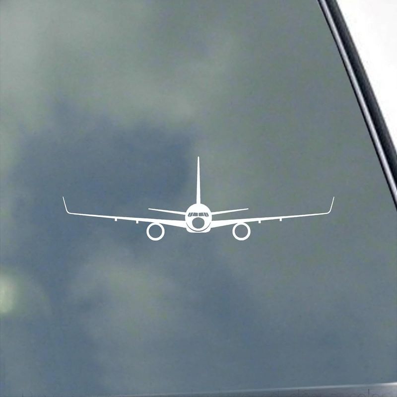 757 Pilot Front View with Winglets Vinyl Sticker Decal Commercial ...