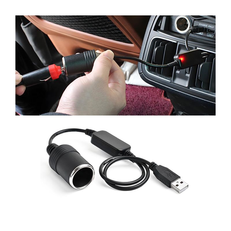 CGEAMDY Car Cigarette Lighter, USB A Male to 12V Car Cigarette Lighter ...