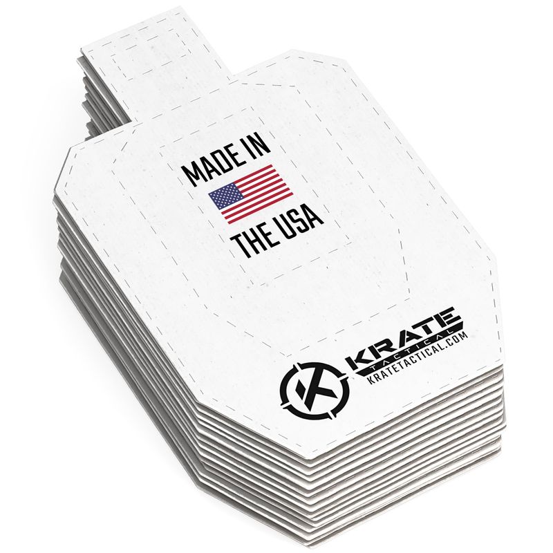 KRATE Tactical Cardboard Targets-Half Size Competition Paper Silhouette ...