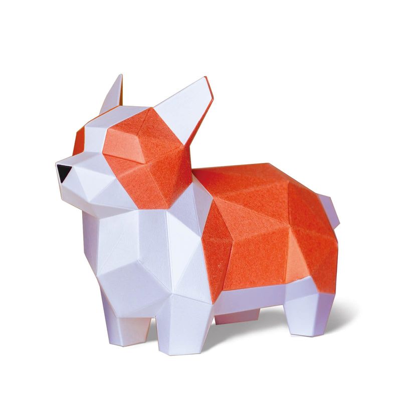 ORIGAMIPLANET Corgi 3D Origami Paper Craft Kit, Easy DIY Pre-Cut Dog ...