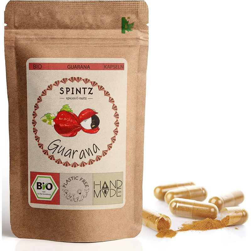 SPINTZ® Pack of 160 Organic Guarana Capsules - High Dose Organic ...
