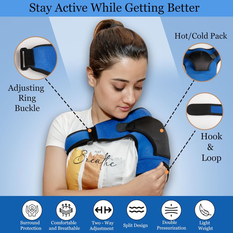 Wonder Care Rotator cuff brace for shoulder pain relief Neoprene ...