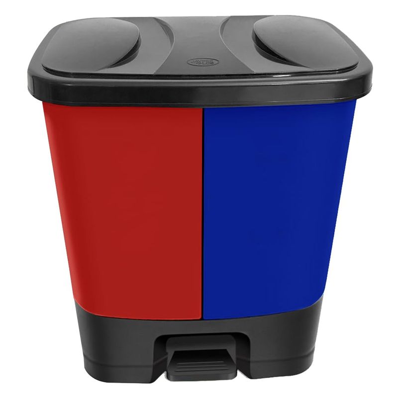 M1SS Large 37 Litres Dual Compartment Double Rubbish Waste Separation ...