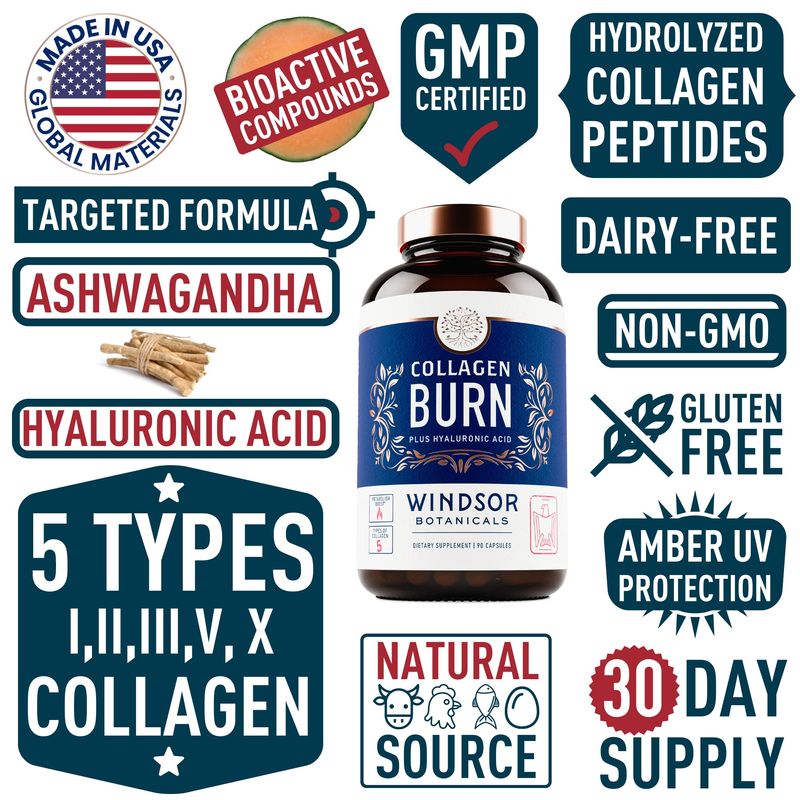 Thermogenic Multi Collagen Burn Capsules - Hydrolyzed Multi Collagen ...