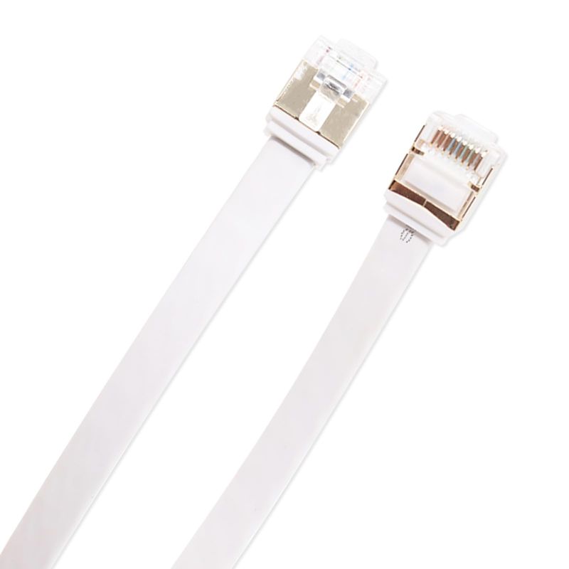 Cat 7 Ethernet Cable，4 Pack Shielded Flat Ethernet Jumper,1.6 ft ...