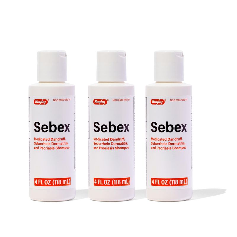 Rugby Sebex Medicated Dandruff Shampoo for Women and Men - 2% Sulfur ...