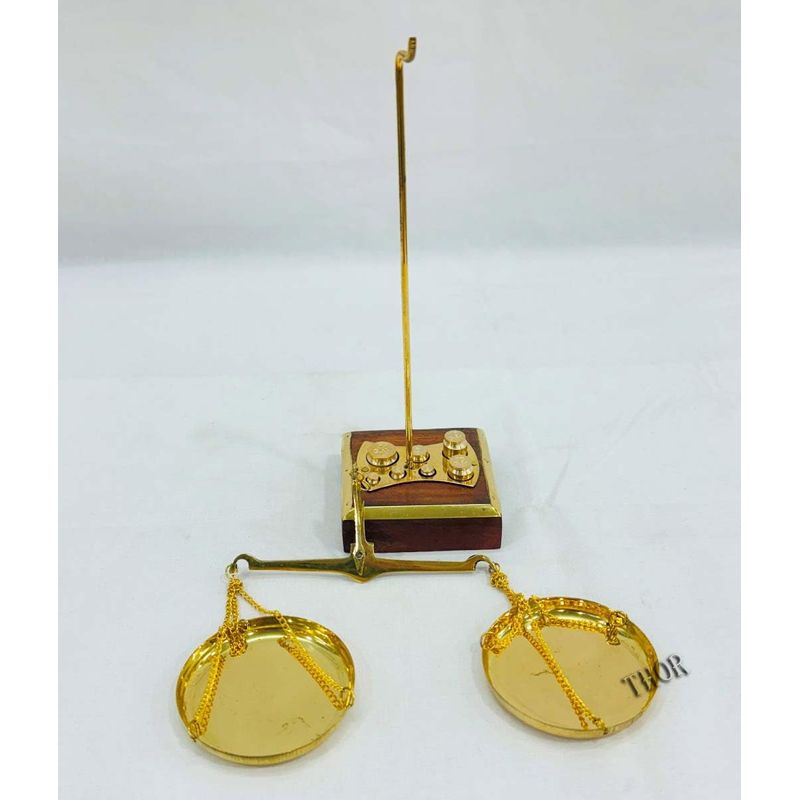 Brass Traditional Weight Scale Balance tarazu showpiece Brass Justice ...