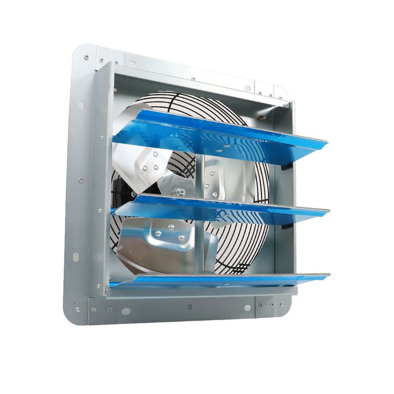 12" Exhaust Fan Ventilation Extractor Wall-Mounted Square Blower W ...